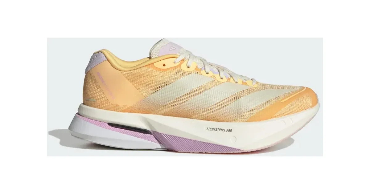 adidas Adizero Boston 13 Damen Ice Tangerine/Ice Gold Met/Ice Lavender ...