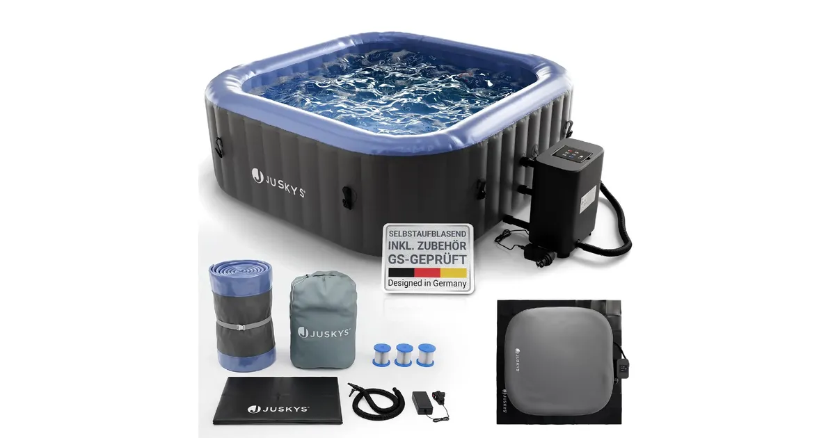 Juskys SpaLuxe 185 x 185 Grau/Blau (Juni 2026 Preise) | Preisvergleich ...